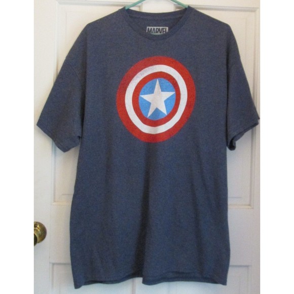 Marvel | Shirts | Marvel Captain America Distressed Shield Logo ...